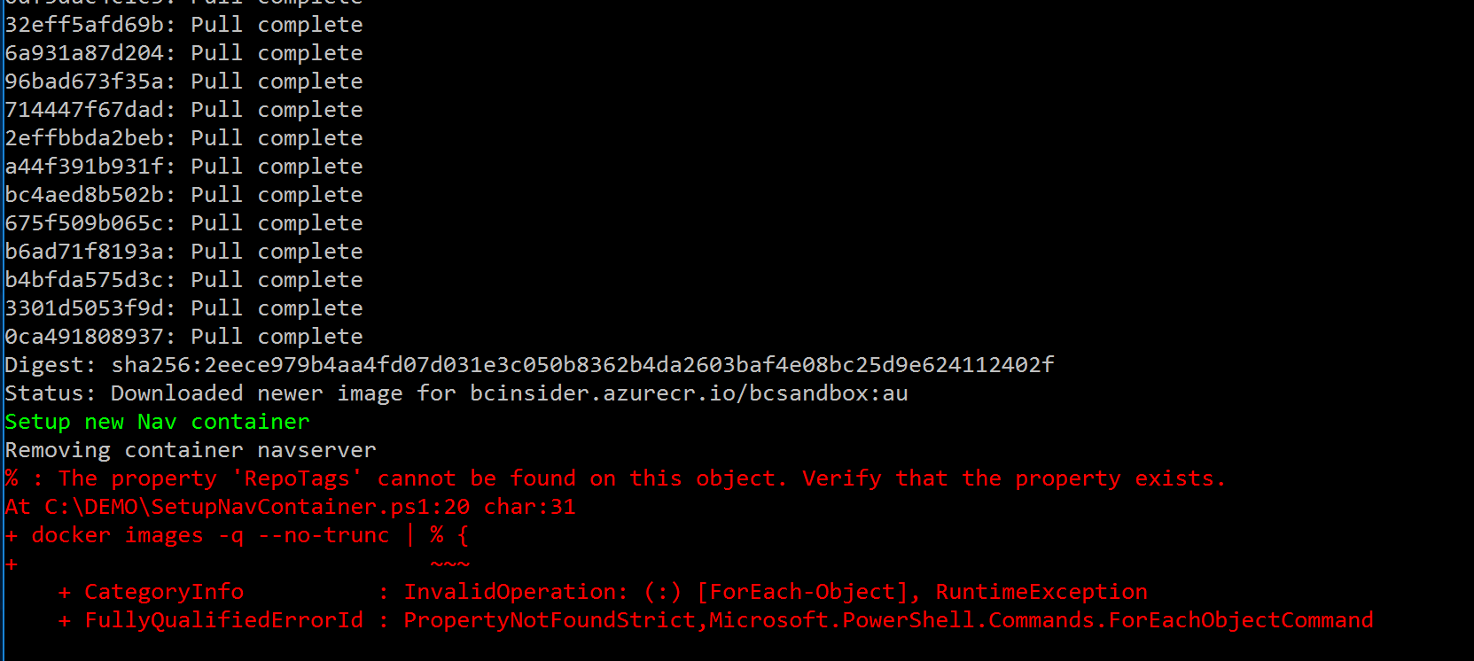 Issue With Replacecontainer Repotags Cannot Be Found On This Container · Issue 206