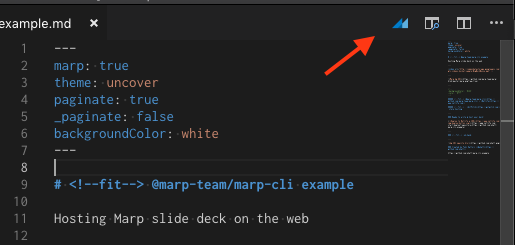 Add toolbar button to show quick picker for Marp commands · Issue #33 ...