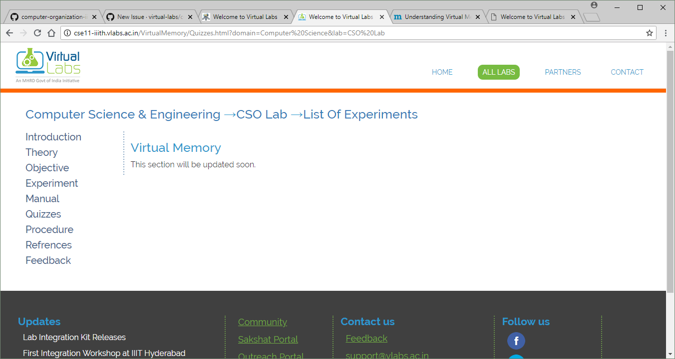 Computer Organisationvirtual Memoryquizzes · Issue 81 · Virtual Labs Archivecomputer