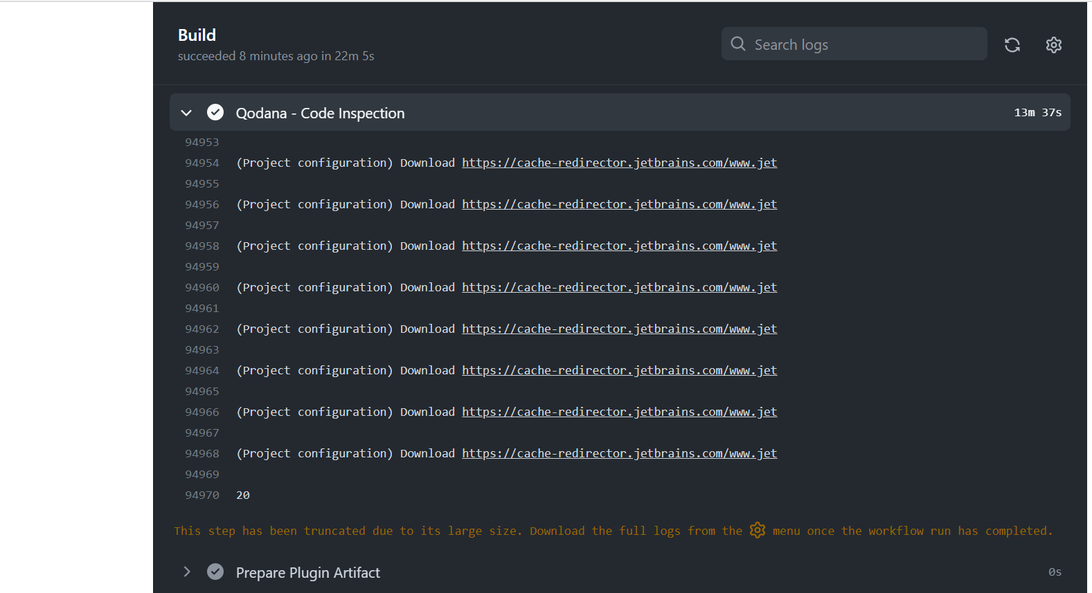 [Quodana] This step has been truncated due to its large size. Download ...