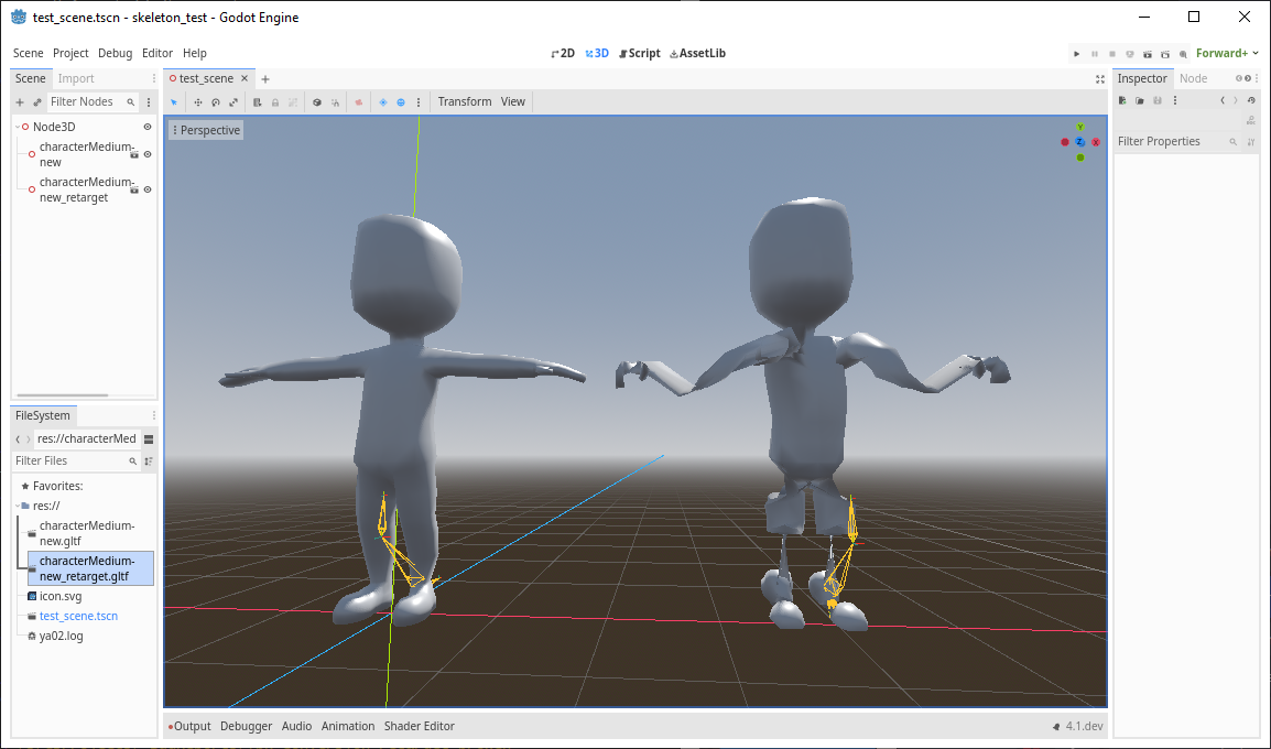 BoneMap Overwrite Axis breaks mesh bind poses in converted FBX · Issue #77995 · godotengine ...