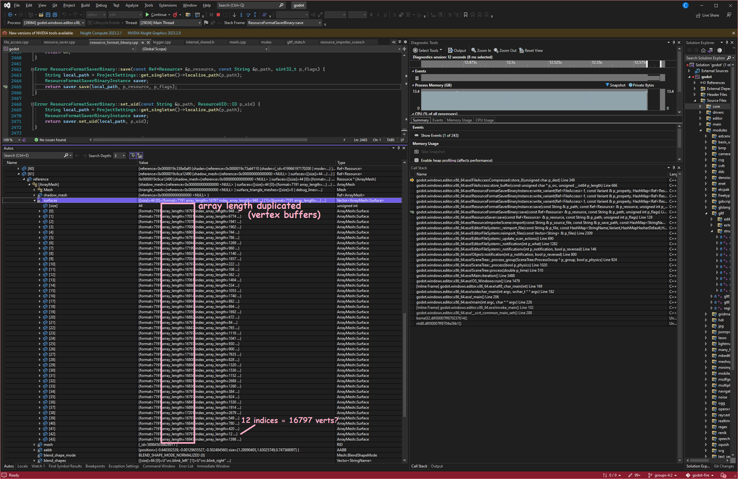 gltf: Extreme memory bloat importing files with shared vertex buffers. · Issue #80195 ...