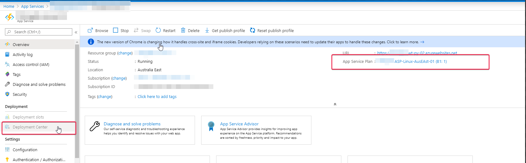 New Linux Function App Cannot Use Devopsdeployment Center Hosted In App Service Plan · Issue