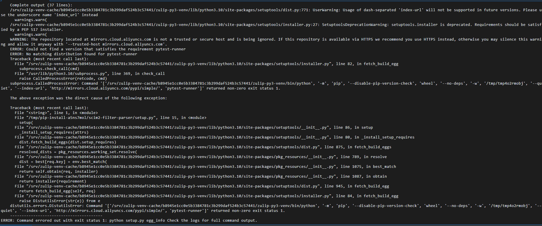Install Issue Please Help · Issue 23311 · Zulip Zulip · Github
