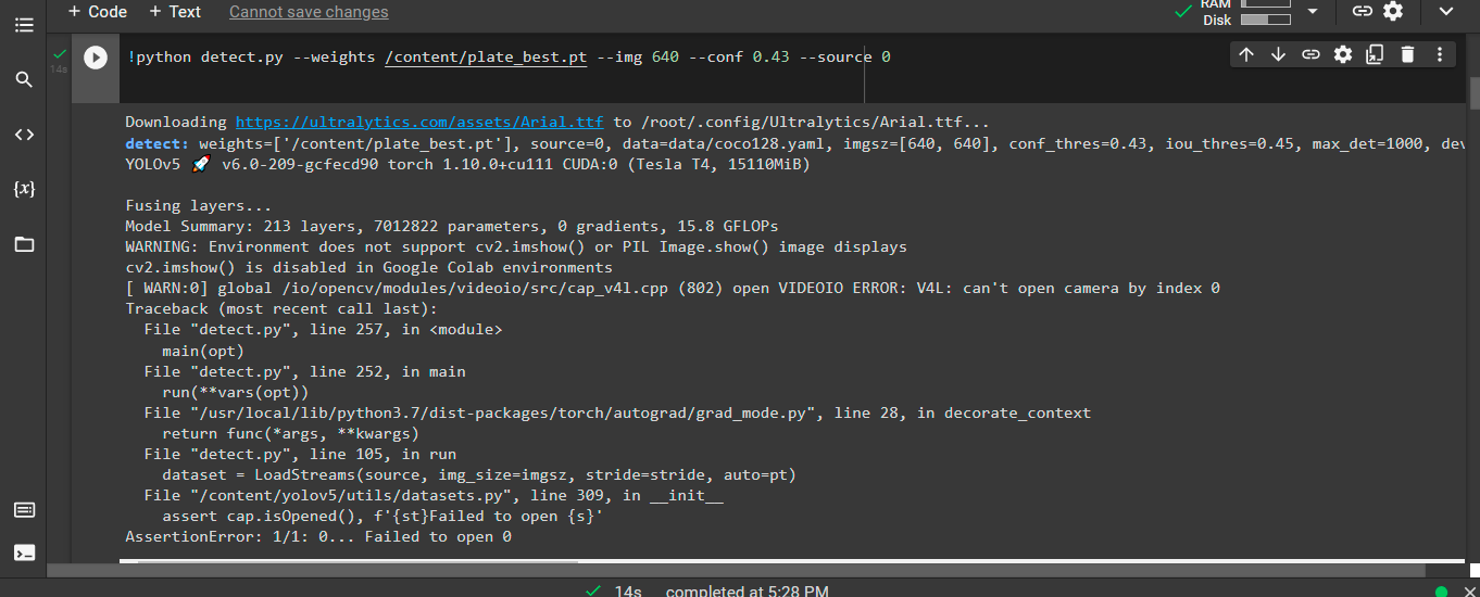 Unable to open webcam for detecting object in google colab · Issue ...