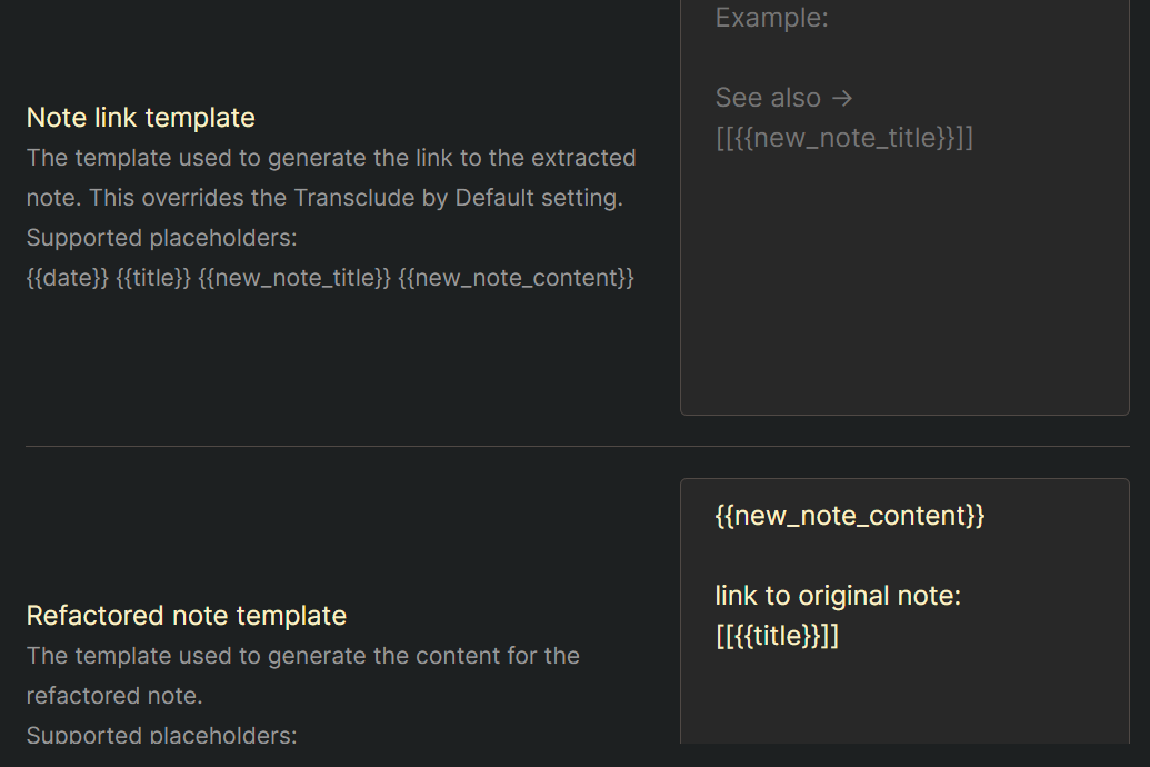 template to refactored note not working · Issue #31 · lynchjames/note-refactor-obsidian · GitHub