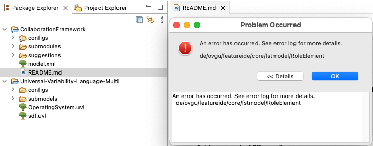 Opening a Markdown file results in an error message · Issue #1257 · FeatureIDE/FeatureIDE · GitHub
