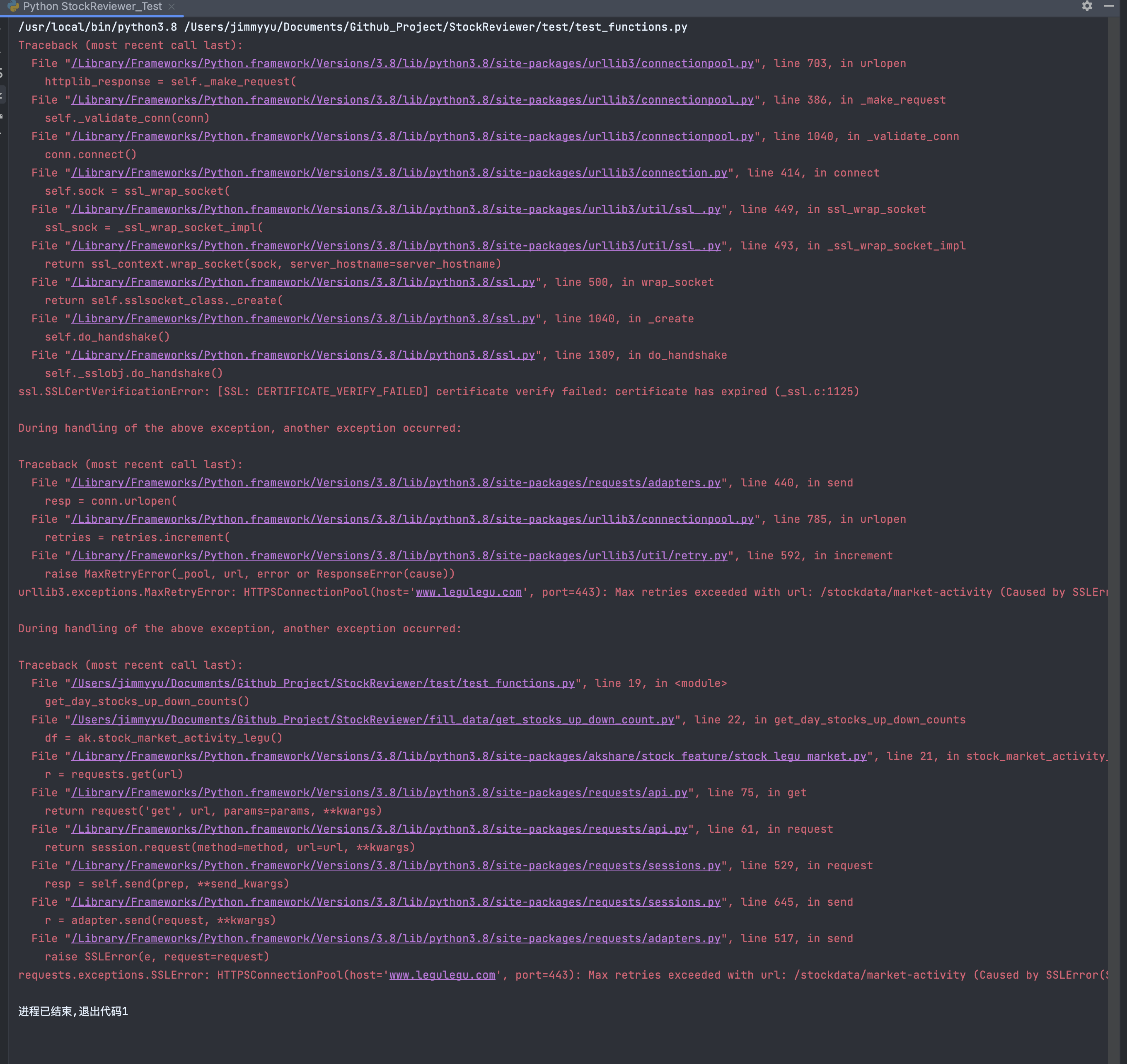 `stock_market_activity_legu`接口SSL报错 · Issue #3214 · akfamily/akshare · GitHub