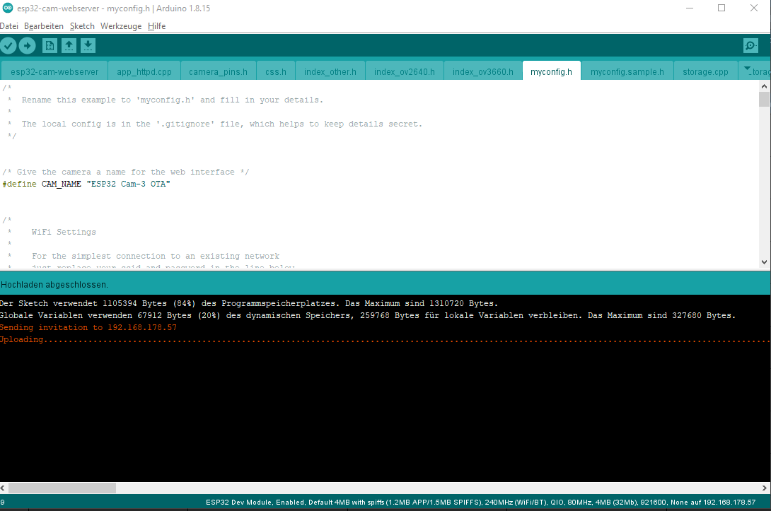 OTA - no response from ESP · Issue #150 · easytarget/esp32-cam-webserver · GitHub