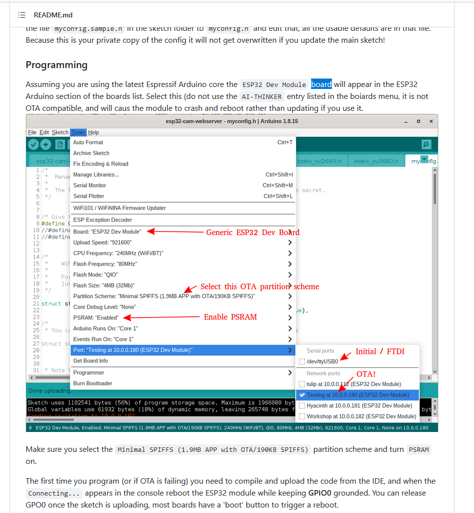 Spiffs: No filesystem found · Issue #216 · easytarget/esp32-cam-webserver · GitHub