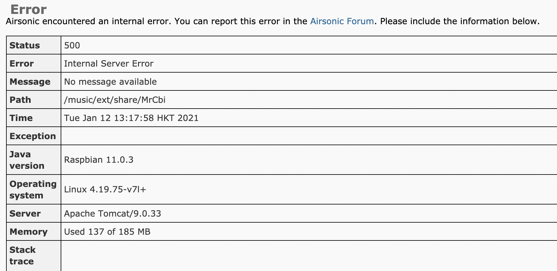 Shared album link response 500 Internal Server Error · Issue #424 · airsonic-advanced/airsonic ...