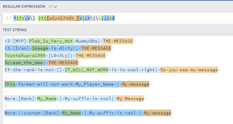 regex help · Issue #1730 · MCCTeam/Minecraft-Console-Client · GitHub