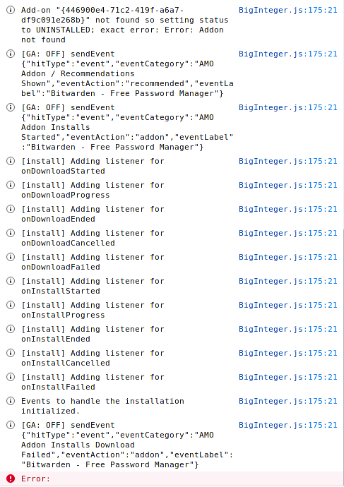 Cannot install Firefox extension "Download failed. Please check your ...