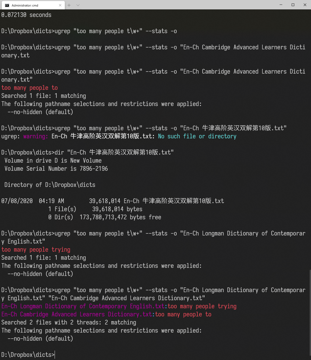 Can't find text · Issue #74 · Genivia/ugrep · GitHub
