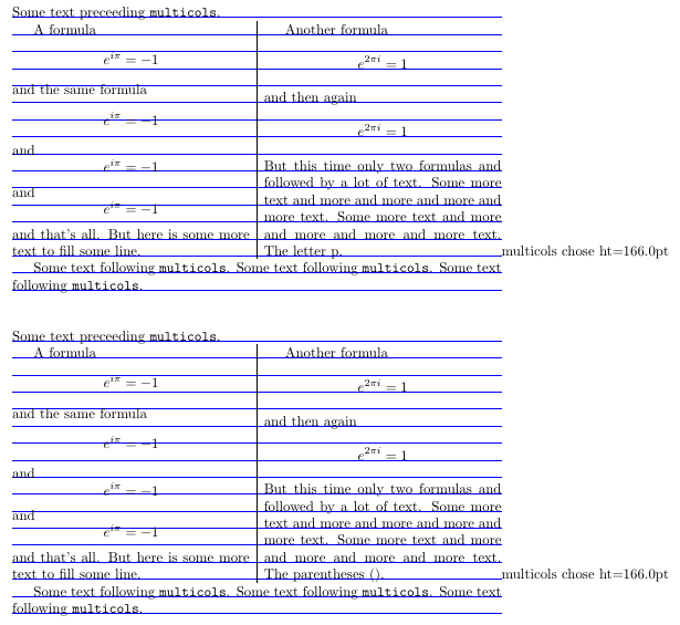 `multicol`: provide an option to step `\baselineskip` in balancing routine · Issue #702 · latex3 ...