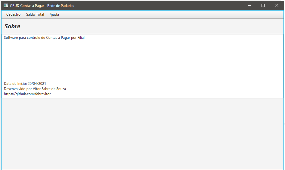 GitHub - fabrevitor/crud-contasapagar-provapratica: CRUD de Contas a Pagar desenvolvido para uma ...