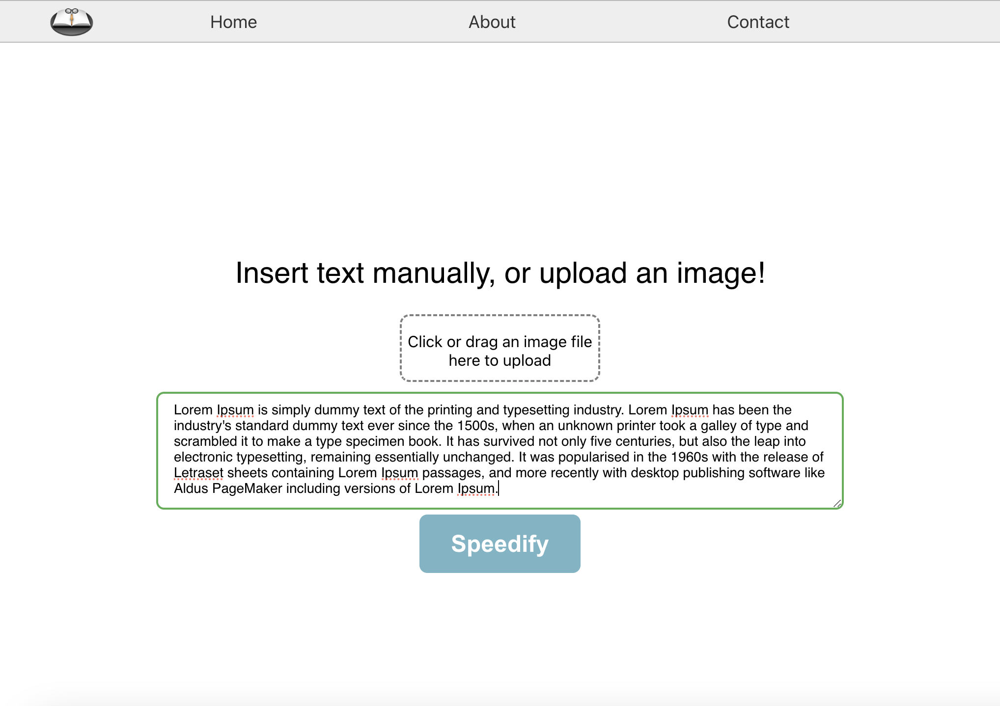 GitHub - denipersson/SpeedRead: A simple WebApp for speeding up the ...