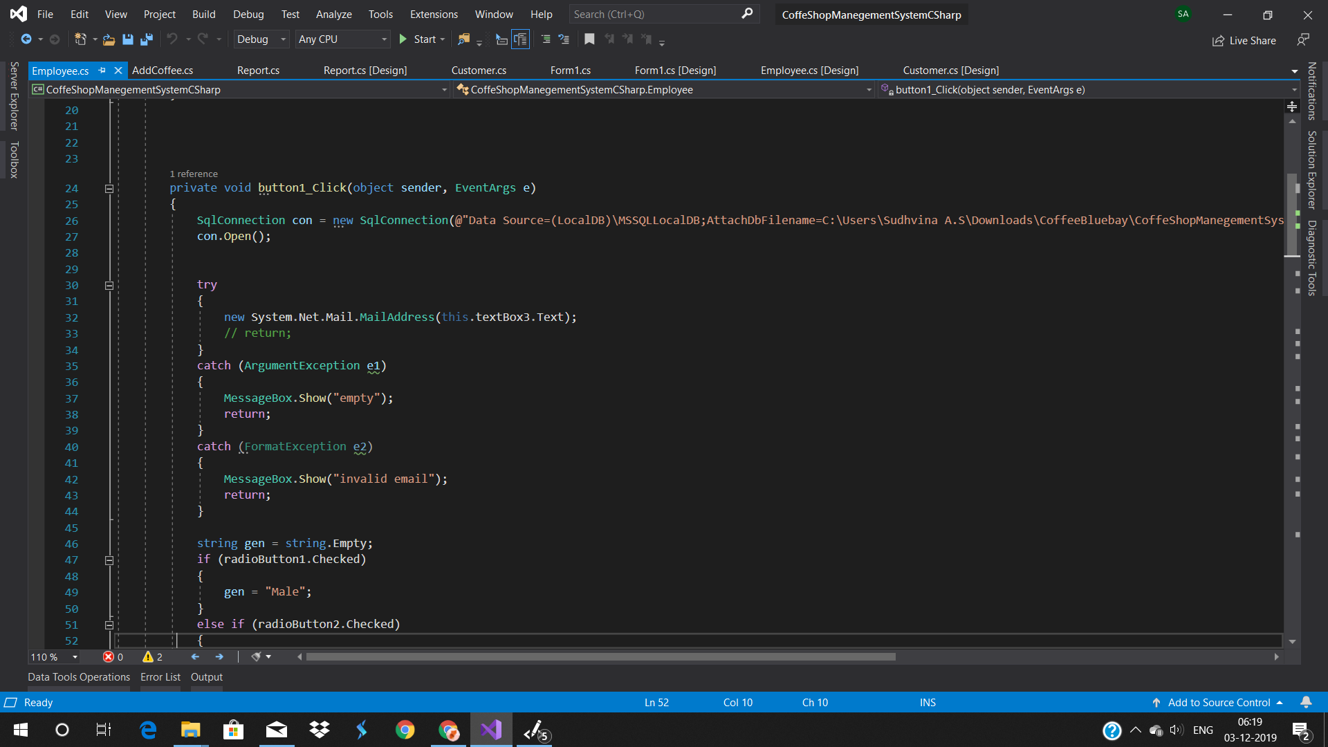 GitHub - BLUEBAYcreater/Visual-Studio-2019--Database-Management-System ...