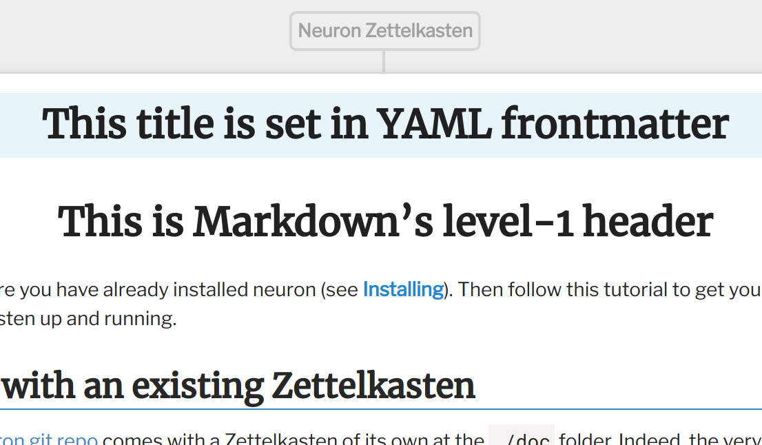 Allow level-1 headers as sub-headings · Issue #412 · srid/neuron · GitHub