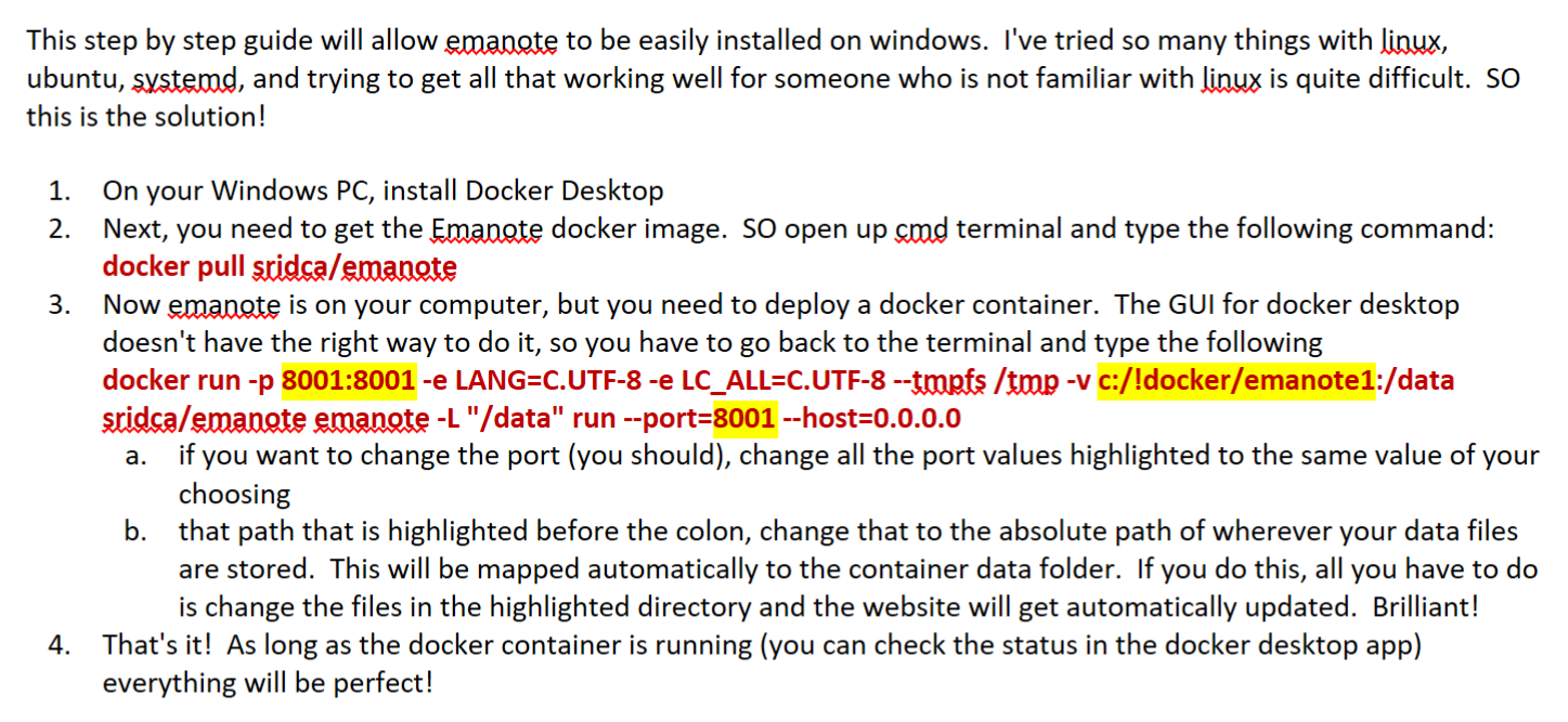 Document Docker use in Windows (no WSL) · Issue #230 · srid/emanote · GitHub