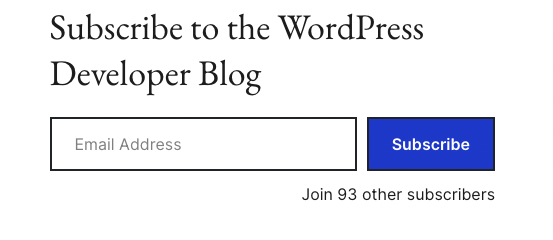 Subscription box · Issue #21 · WordPress/wporg-developer-blog · GitHub