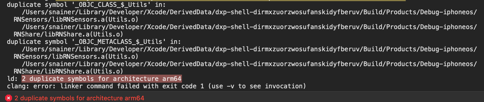 incompatable together 2 libs · Issue #913 · react-native-share/react ...