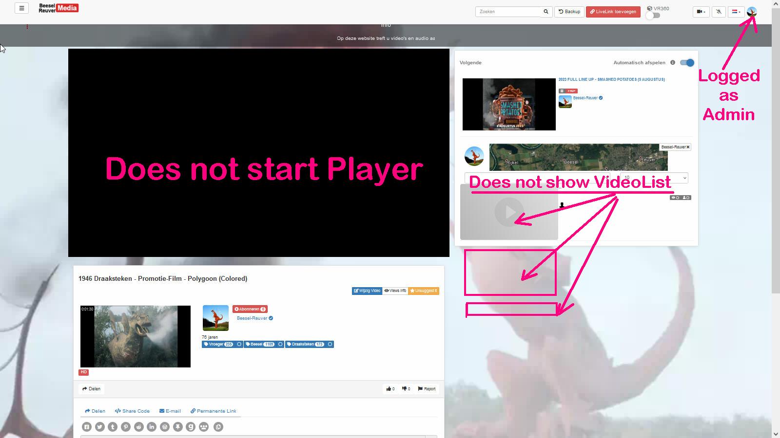 Some videos don't play as Admin · Issue #7889 · WWBN/AVideo · GitHub