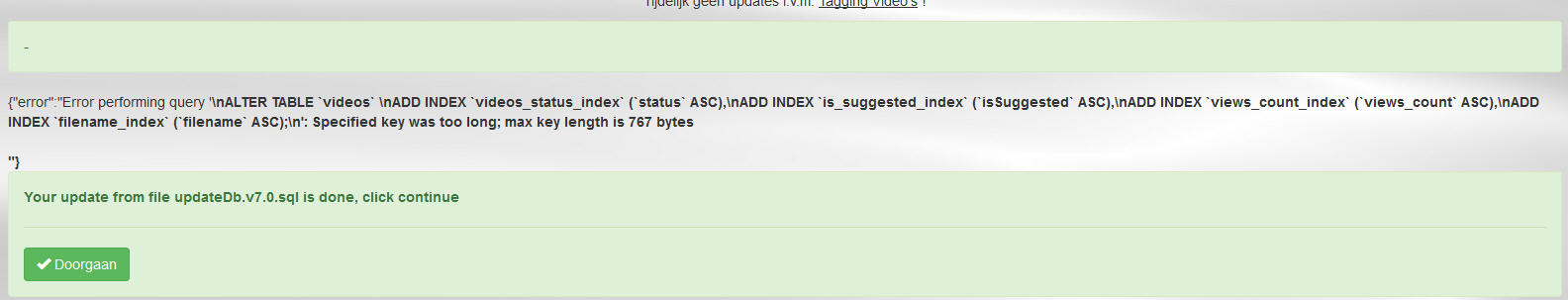 Error updating SQL · Issue #1626 · WWBN/AVideo · GitHub