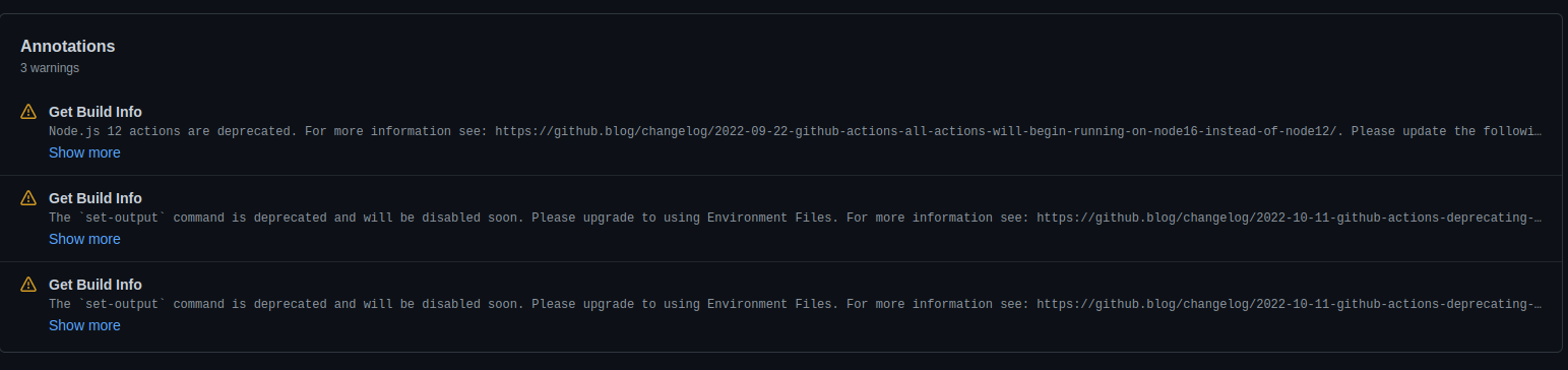 [CI] Handle Github Actions warning · Issue #1133 · criblio/appscope · GitHub