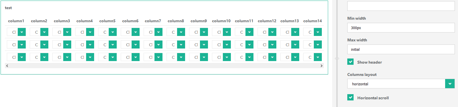 V1: Horizontal Scroll is not working properly with dynamic matrix · Issue #2049 · surveyjs ...