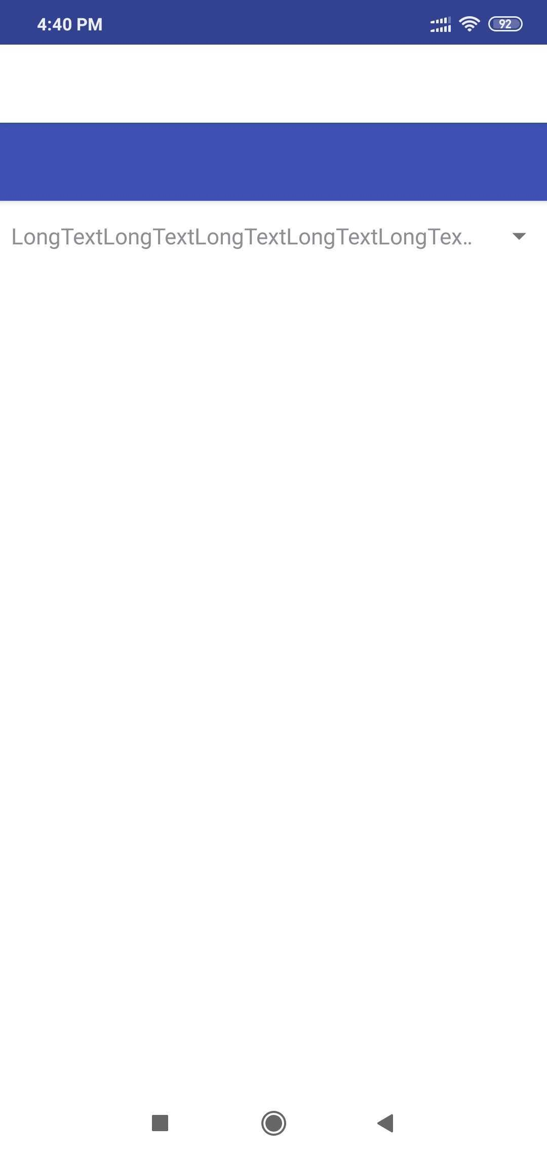 Long text in picker not wrapping to next line in android and the ...