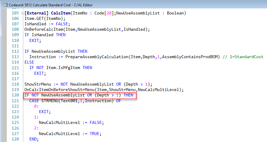[Event Request] Codeunit 5812 Calculate Standard Cost - OnCalcItemOnBeforeShowStrMenu · Issue ...