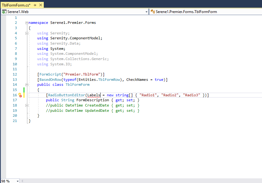 RadioButton Error · Issue #3794 · serenity-is/Serenity · GitHub