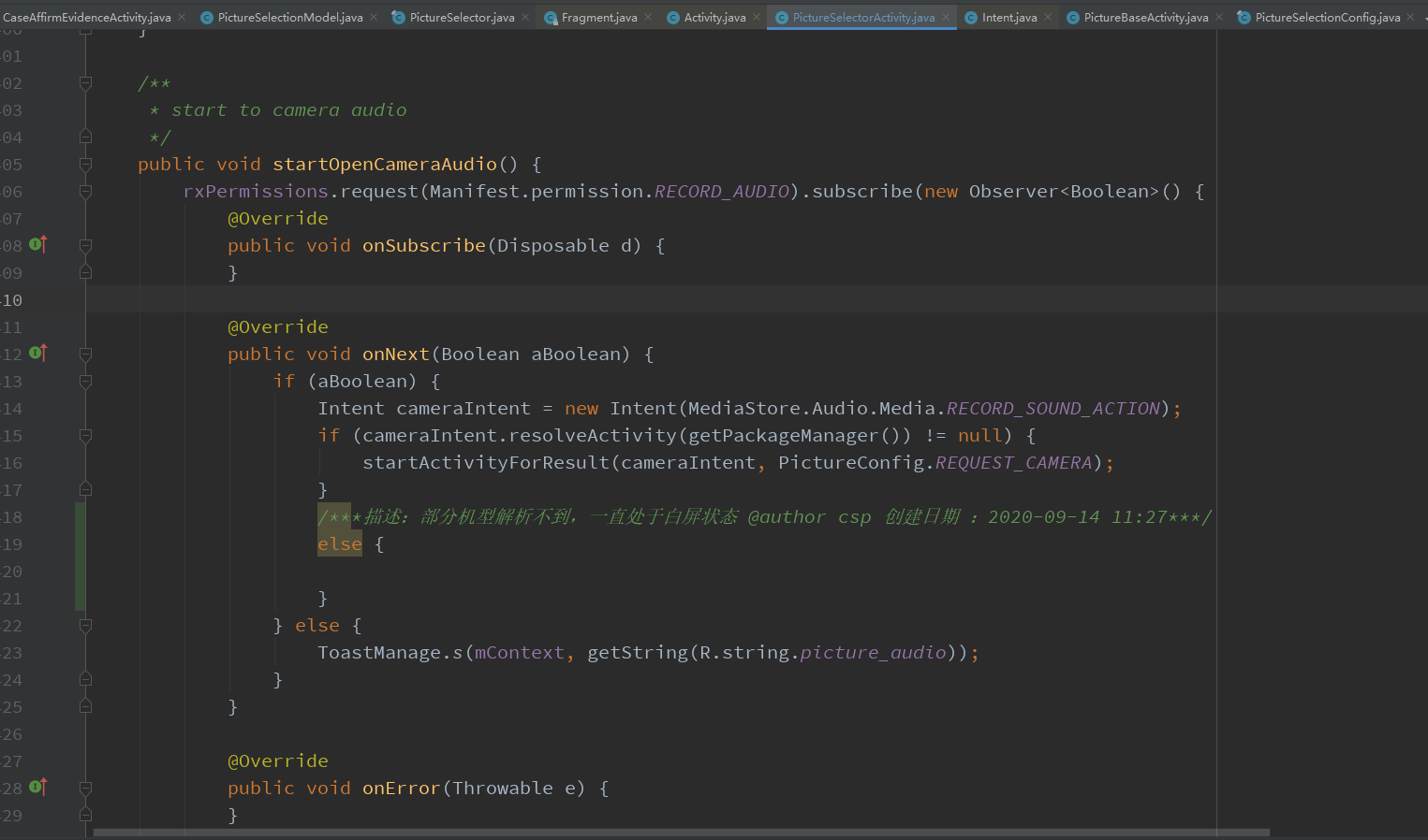 部分手机在跳转录制音频的过程中白屏或无响应 · Issue #1640 · LuckSiege/PictureSelector · GitHub