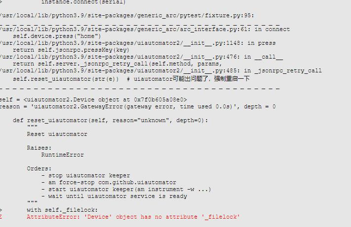 Attributeerror Device Object Has No Attribute Filelock · Issue 914 · Openatx Uiautomator2