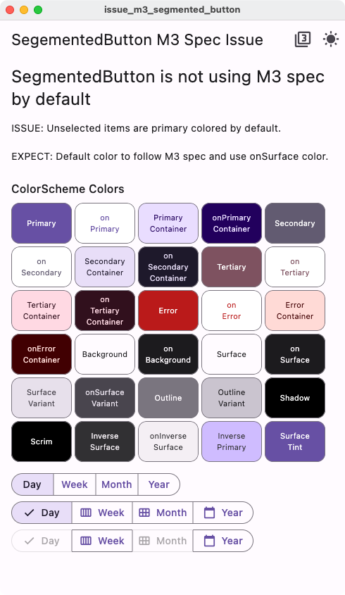 Segmentedbutton Does Not Follow Material3 Spec · Issue 119733