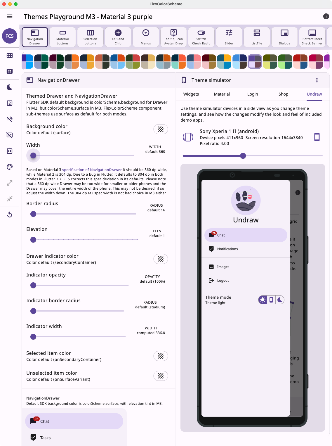 [Material3 spec] NavigationDrawer has wrong width · Issue #123380 · flutter/flutter · GitHub