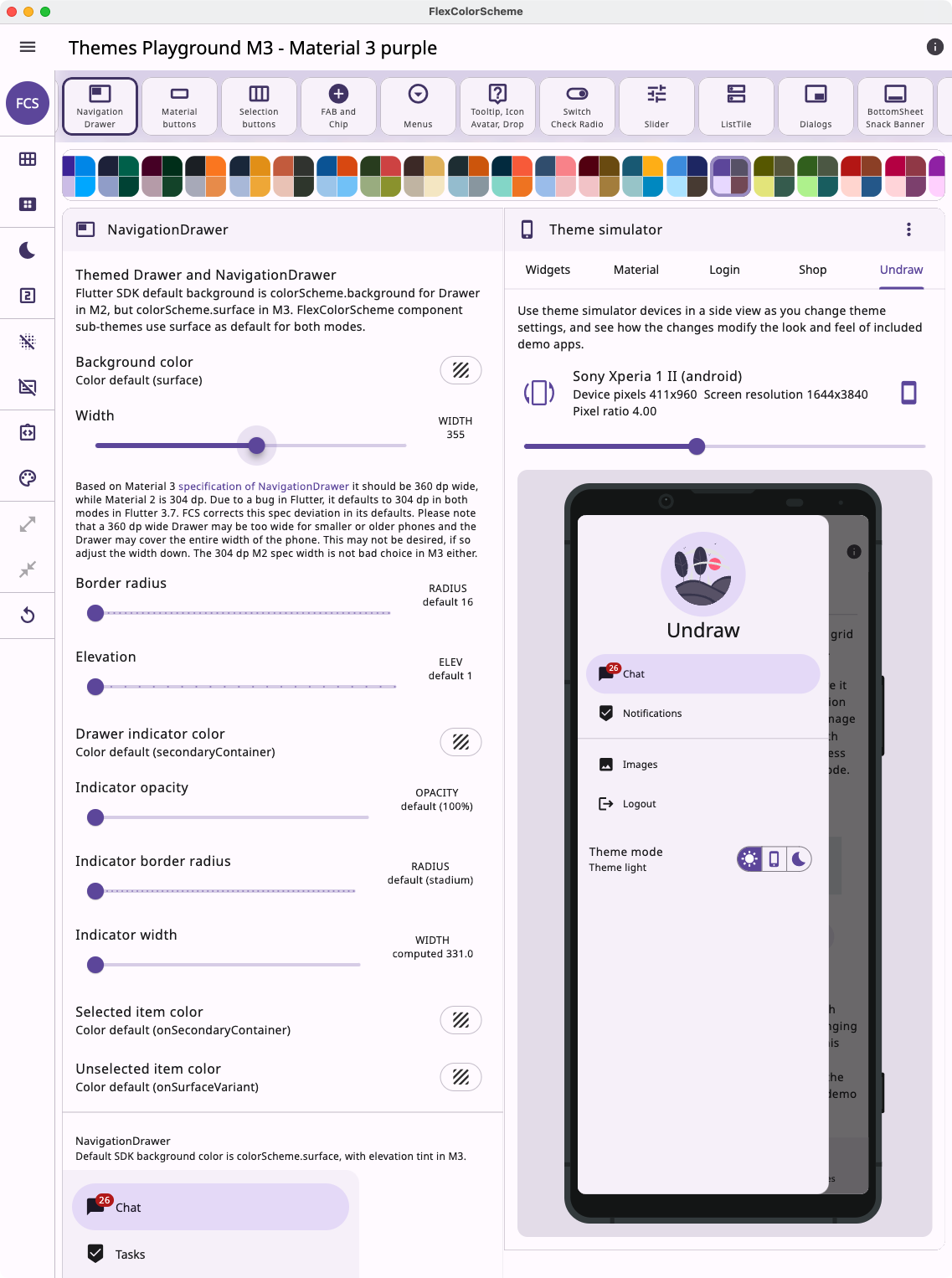 [Material3 spec] NavigationDrawer has wrong width · Issue #123380 · flutter/flutter · GitHub
