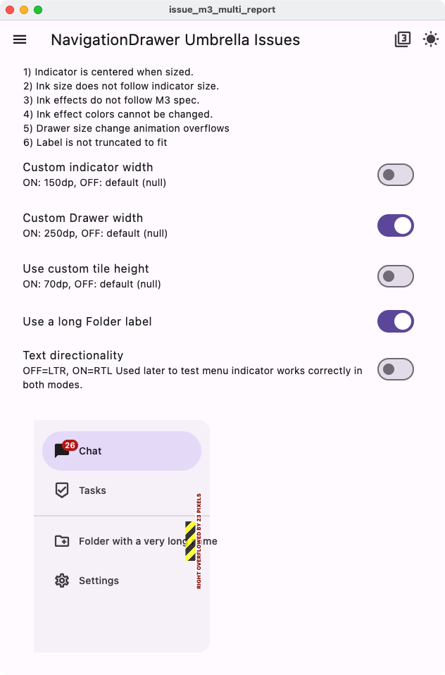 ☂️ Navigationdrawer Issues Material3 · Issue 123507 · Flutterflutter · Github 