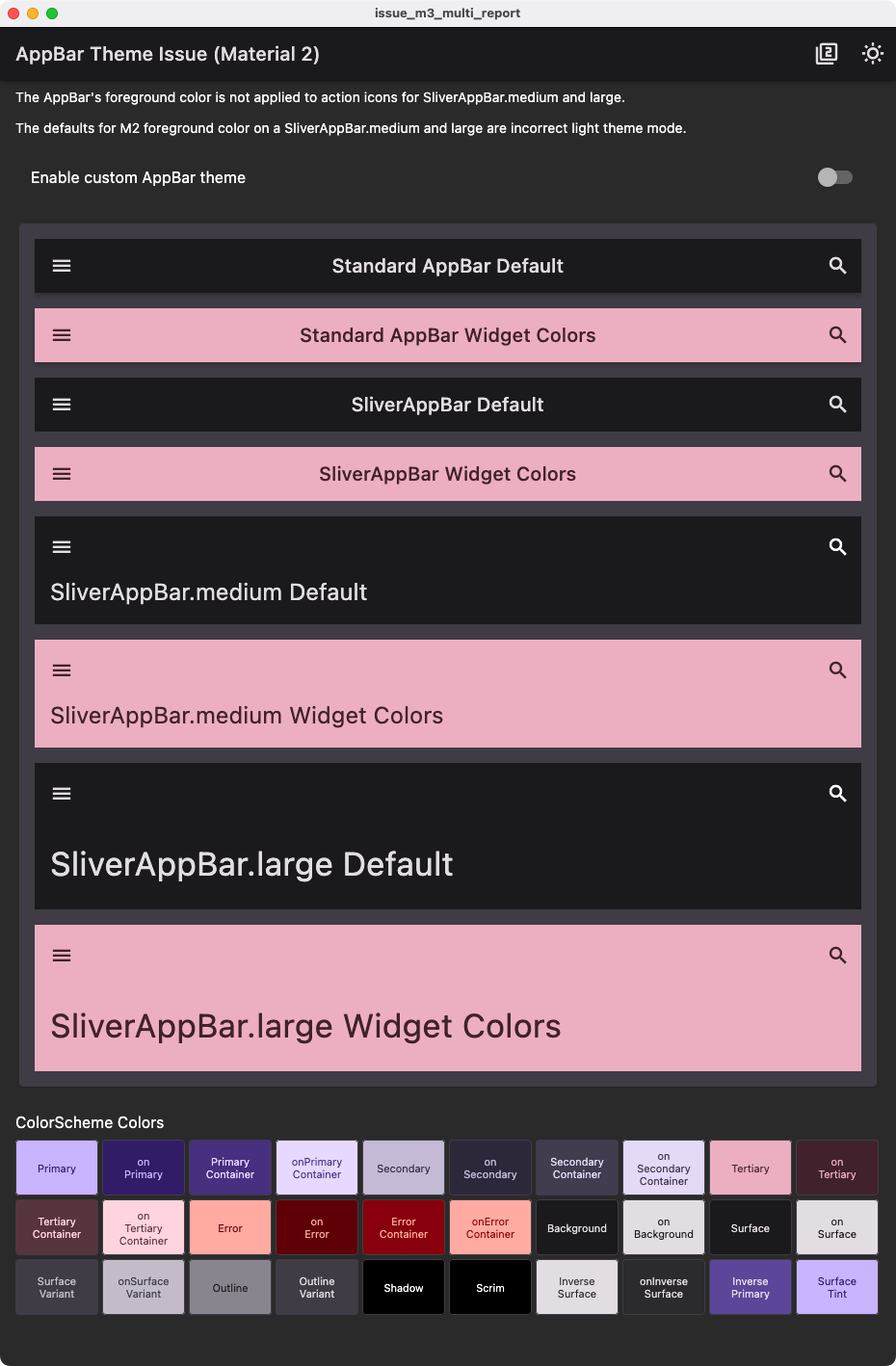 [Material] SliverAppBar.medium and SliverAppBar.large Theming and ...