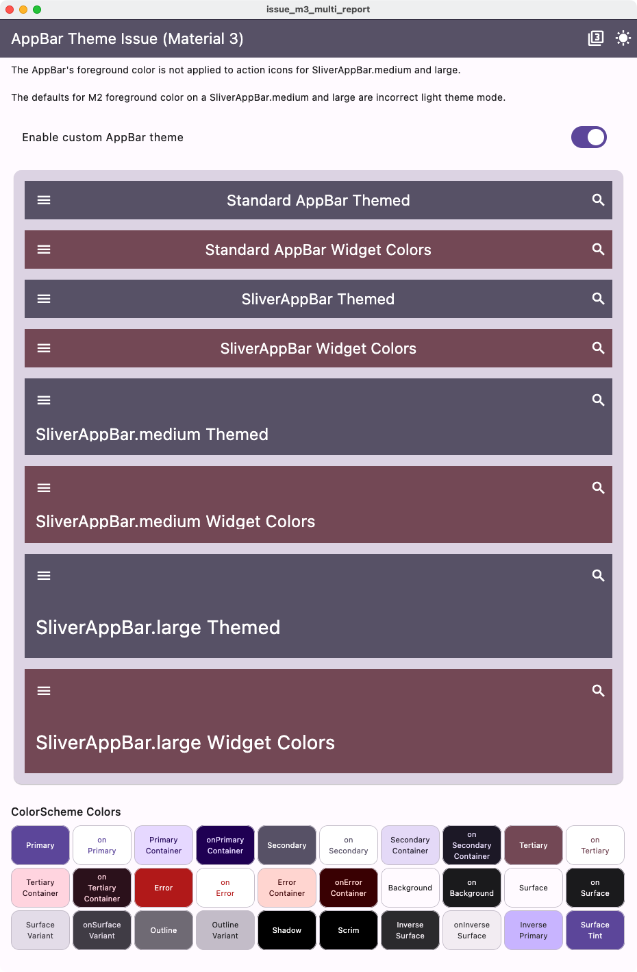 [Material] SliverAppBar.medium and SliverAppBar.large Theming and ...