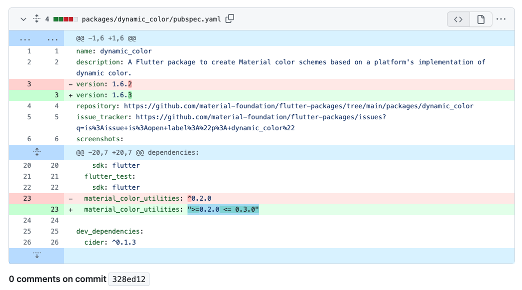 [material-color-utilities] Dart - Consider respecting SemVer AND pub Dart version conventions ...