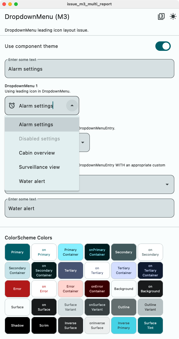 `dropdownmenu` Leading Icon Usage Layout Issue · Issue 131350 · Flutterflutter · Github 5220