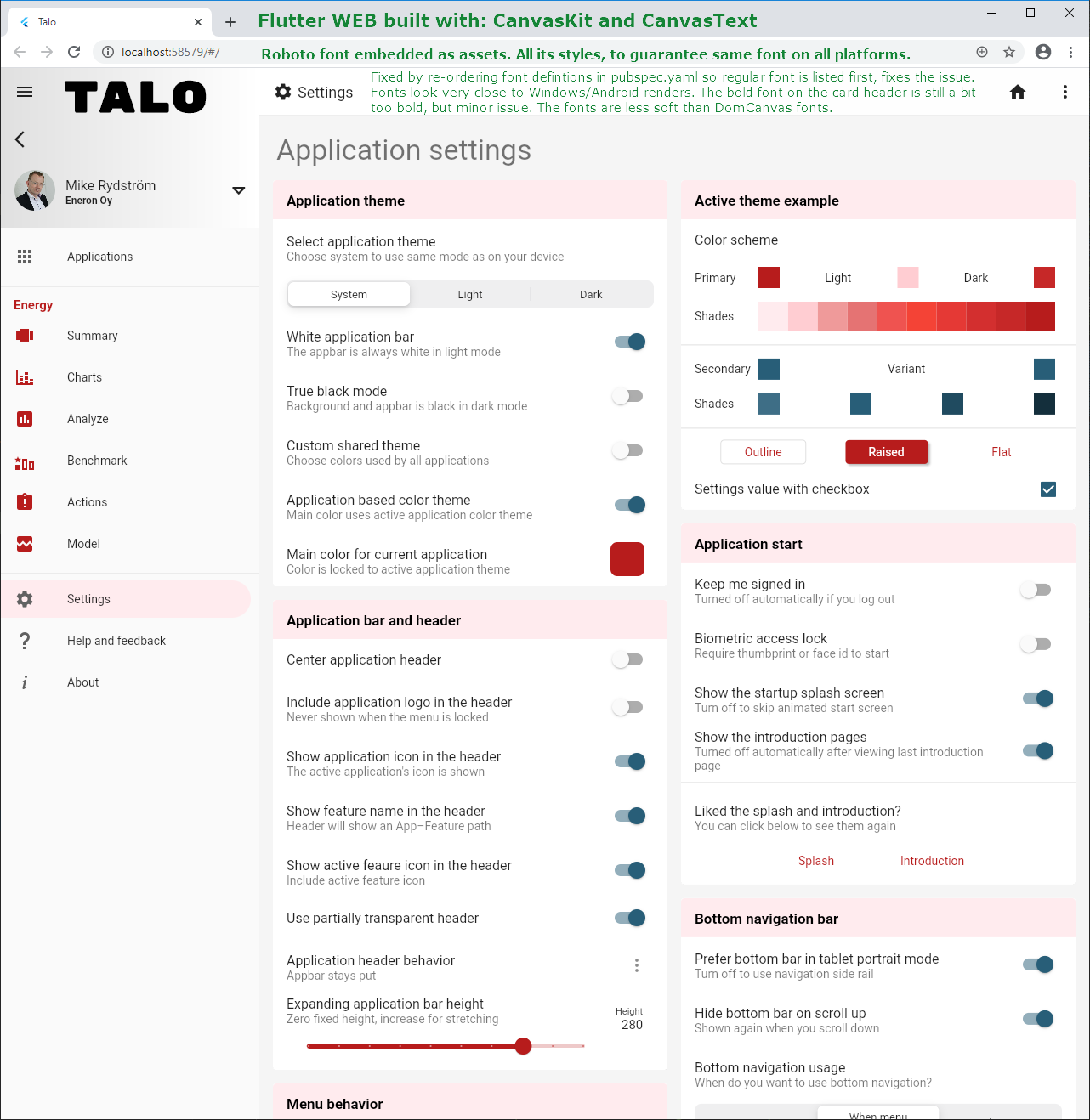 Flutter WEB: CanvasKit font rendering does not match DomCanvas or Desktop or device SKIA font ...