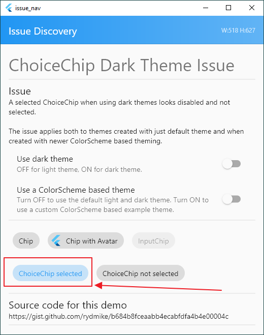 Choicechip When Selected Looks Disabled When Using A Dark Theme · Issue 65663 · Flutter 