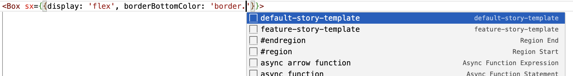 TypeScript: Primer colors are not included in typeahead for `border*Color` properties in `sx ...