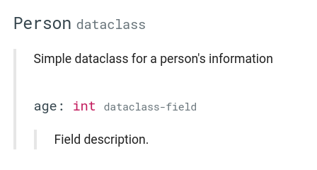 Dataclasses · Issue #116 · mkdocstrings/mkdocstrings · GitHub