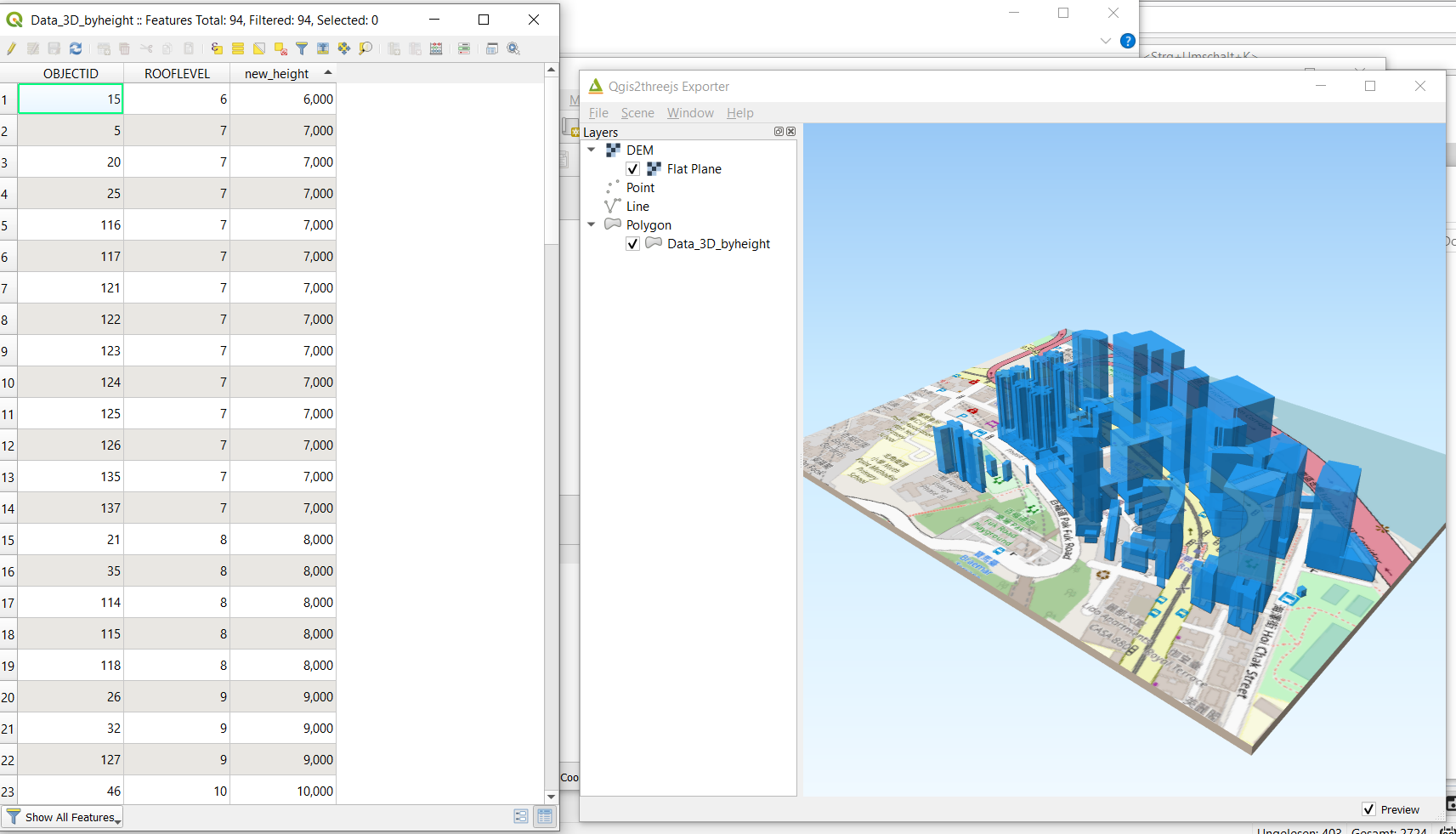 Can not choose field value of shapefile as "Height" · Issue #202 · minorua/Qgis2threejs · GitHub