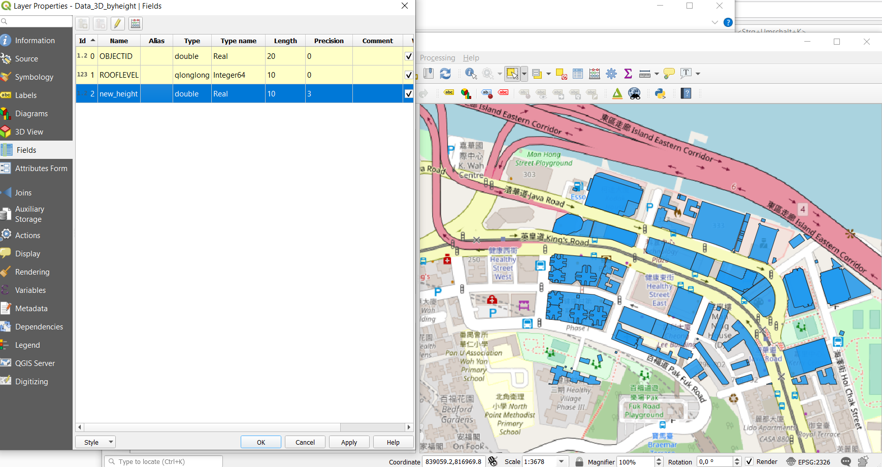 Can not choose field value of shapefile as "Height" · Issue #202 · minorua/Qgis2threejs · GitHub
