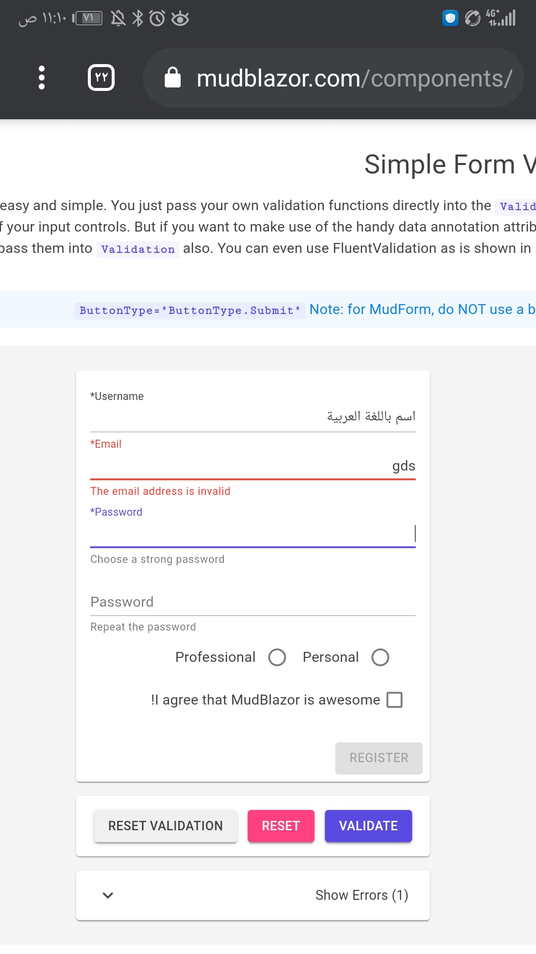 Form should show labels and error validation messages in the right side in RTL mode · Issue ...
